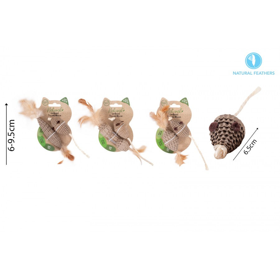 Cardboard Mouse Cat Toy 2 Pack — Trotters Traders