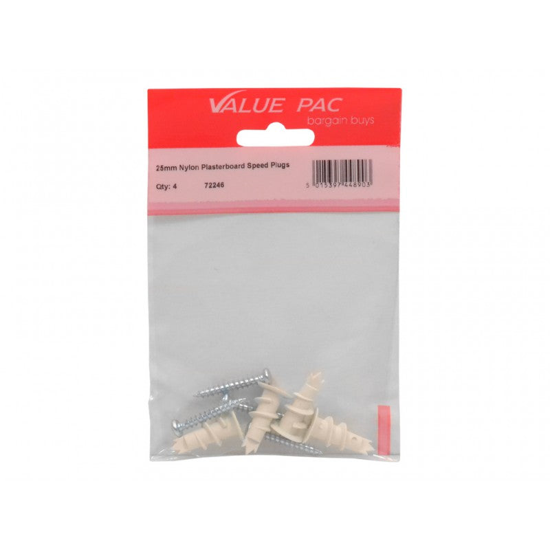 35mm Nylon Plasterboard Speed Plugs — Trotters Traders