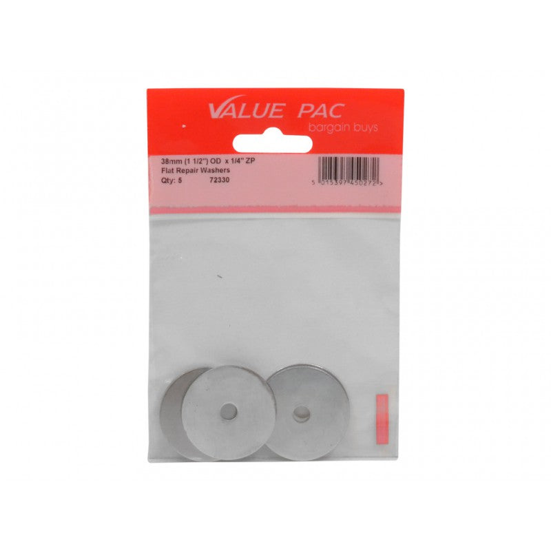M6 x 38mm ZP Flat Washers — Trotters Traders